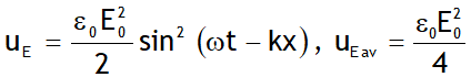 ^Electric energy density of EM waves - KP Physics